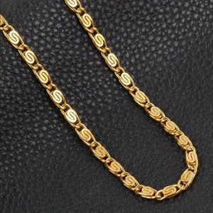 Accessories | 24 Mens 14k Gold Chain Link Necklace Streetwear 14 Karat ...